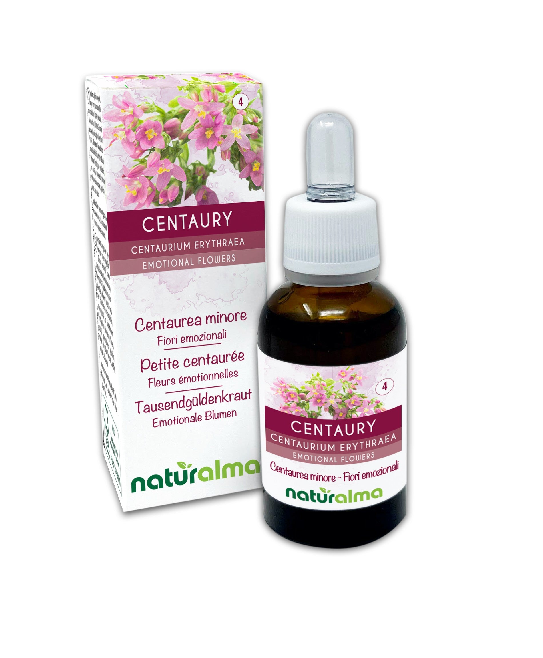 Centaury Bach Flower Remedies Alcohol-Free Liquid - Naturalma - Food S